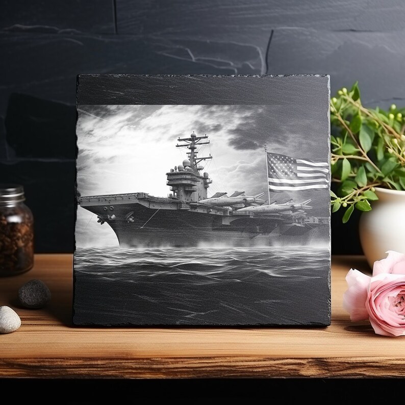 US Destroyer Warship Boat Battleship Laser Engraving File Slate PNG ...