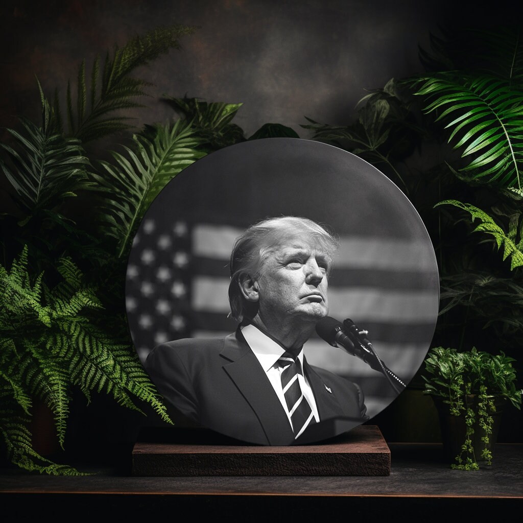 US President Podium Pose Donald Trump Laser Engraving File Slate PNG ...