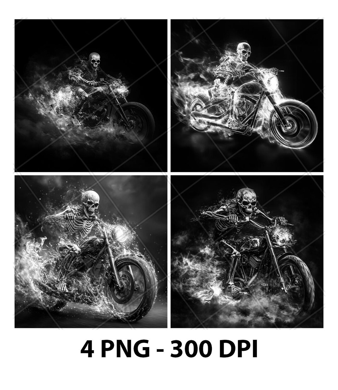 Ghost Biker Rider Motorcycle Fire Flame Slate Engraving File Wood ...