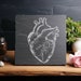 Human Heart Cardiac Anatomy 2D Laser Engraving File Slate PNG Coaster ...