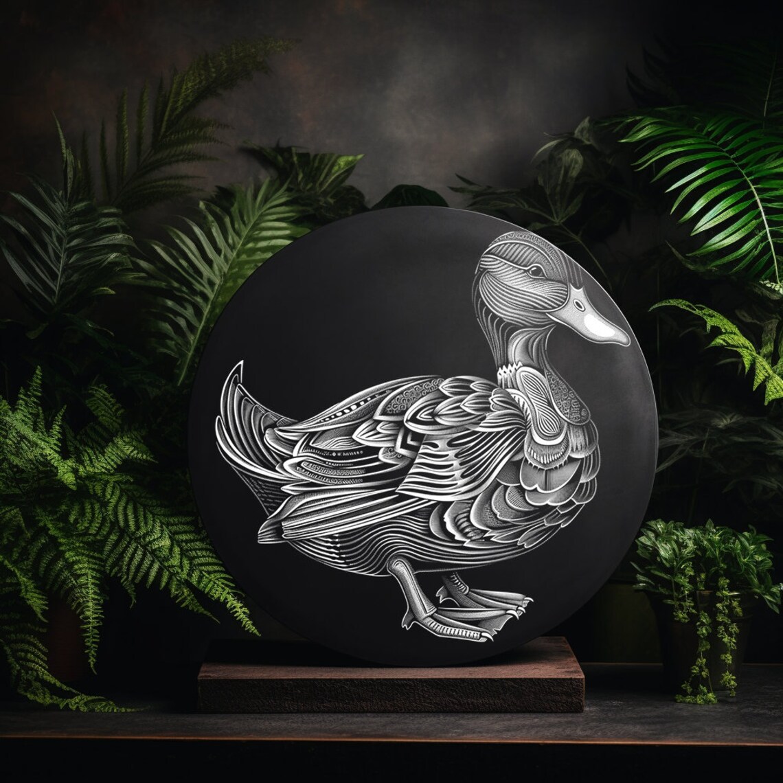 Goose Duck Geese Swan Bird Image Slate Engraving File Wood Engrave PNG ...