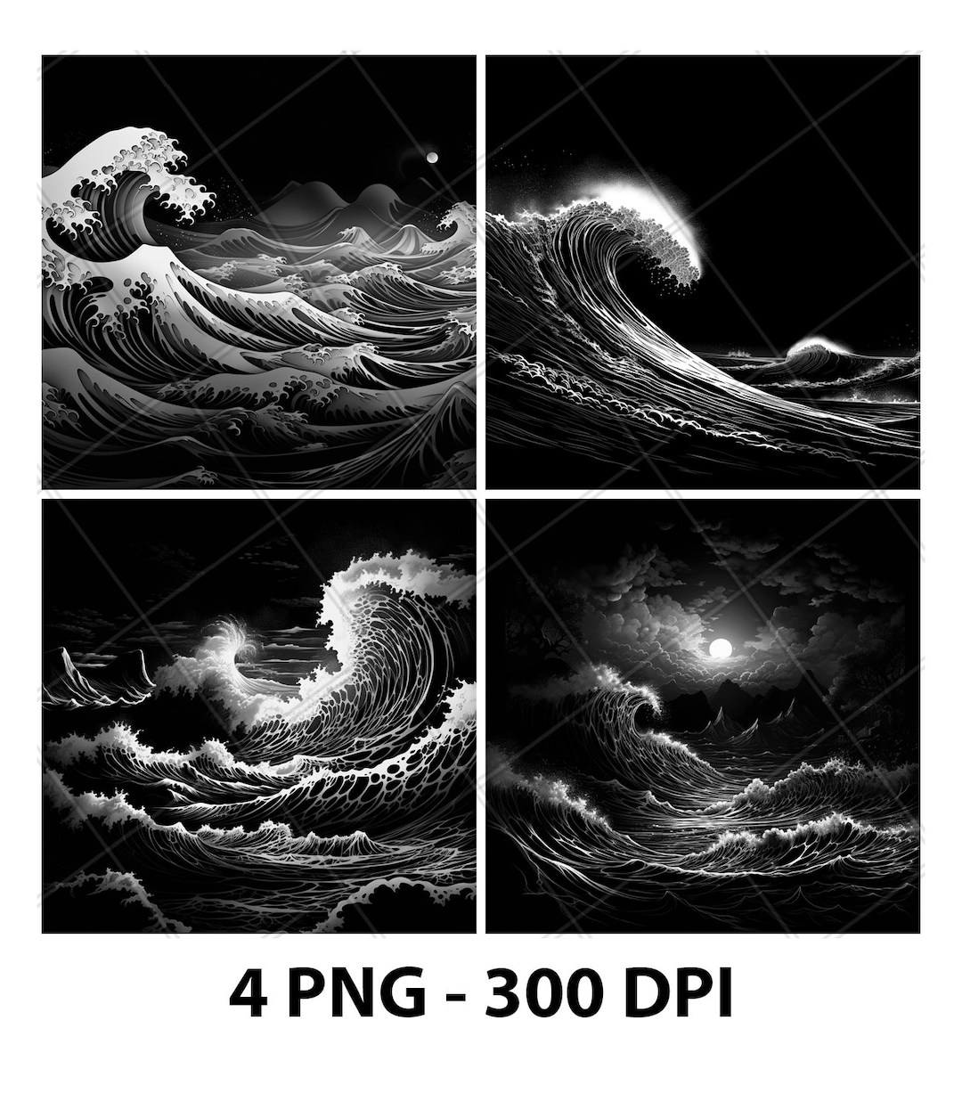 Tsunami Tidal Wave Storm Surge Laser PNG File Slate Engrave Coaster ...