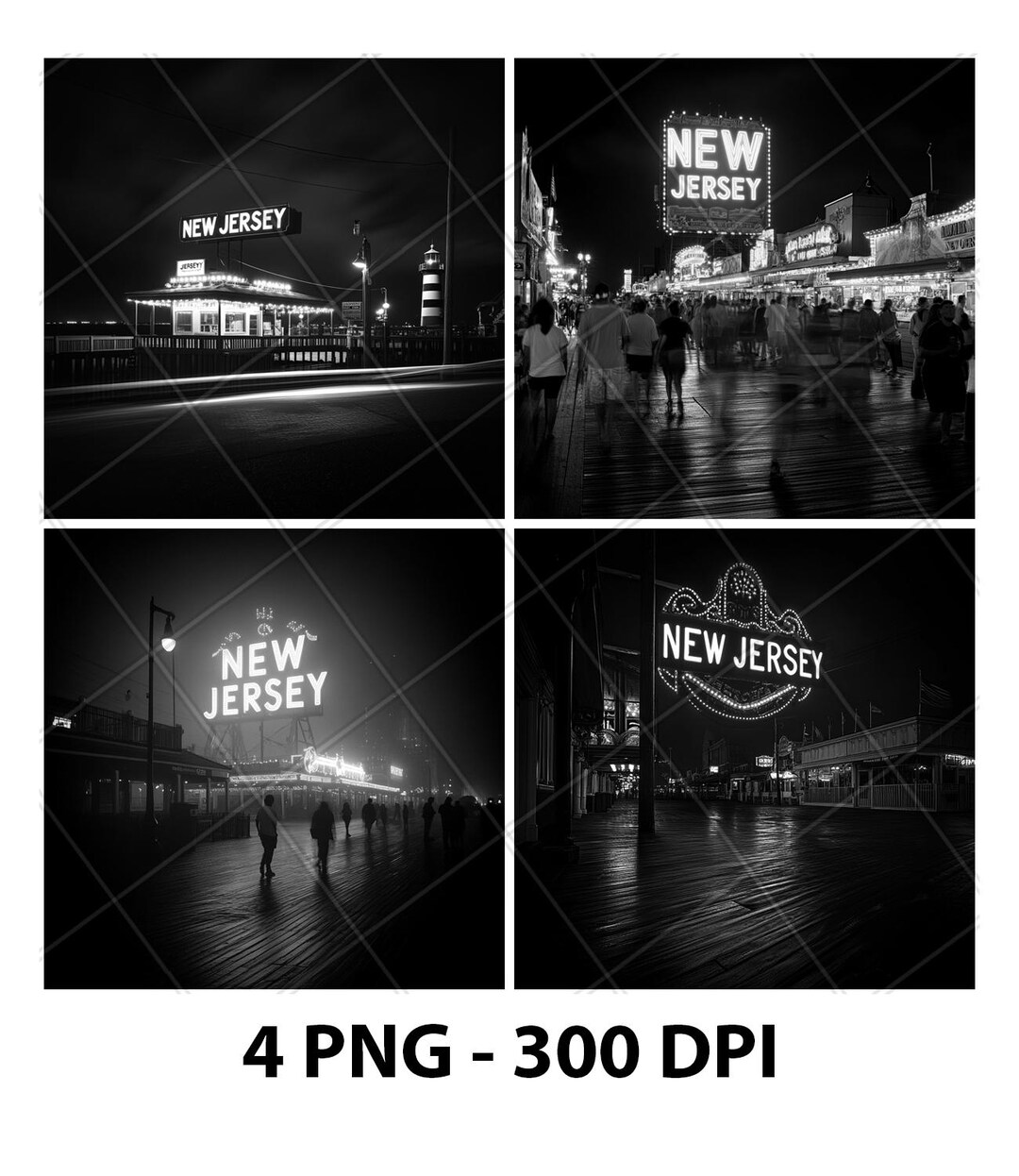 New Jersey USA US State Boardwalk Model Laser Engraving File Slate PNG ...