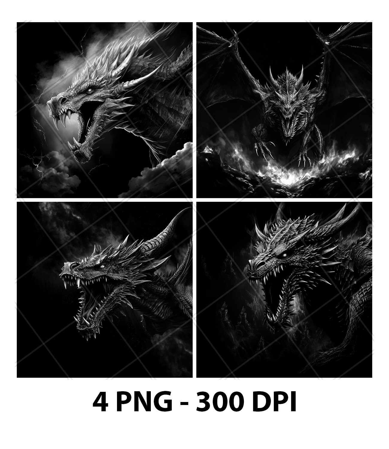 Dragon Scary Face Flying Monster Slate Engraving File Wood Engrave PNG ...