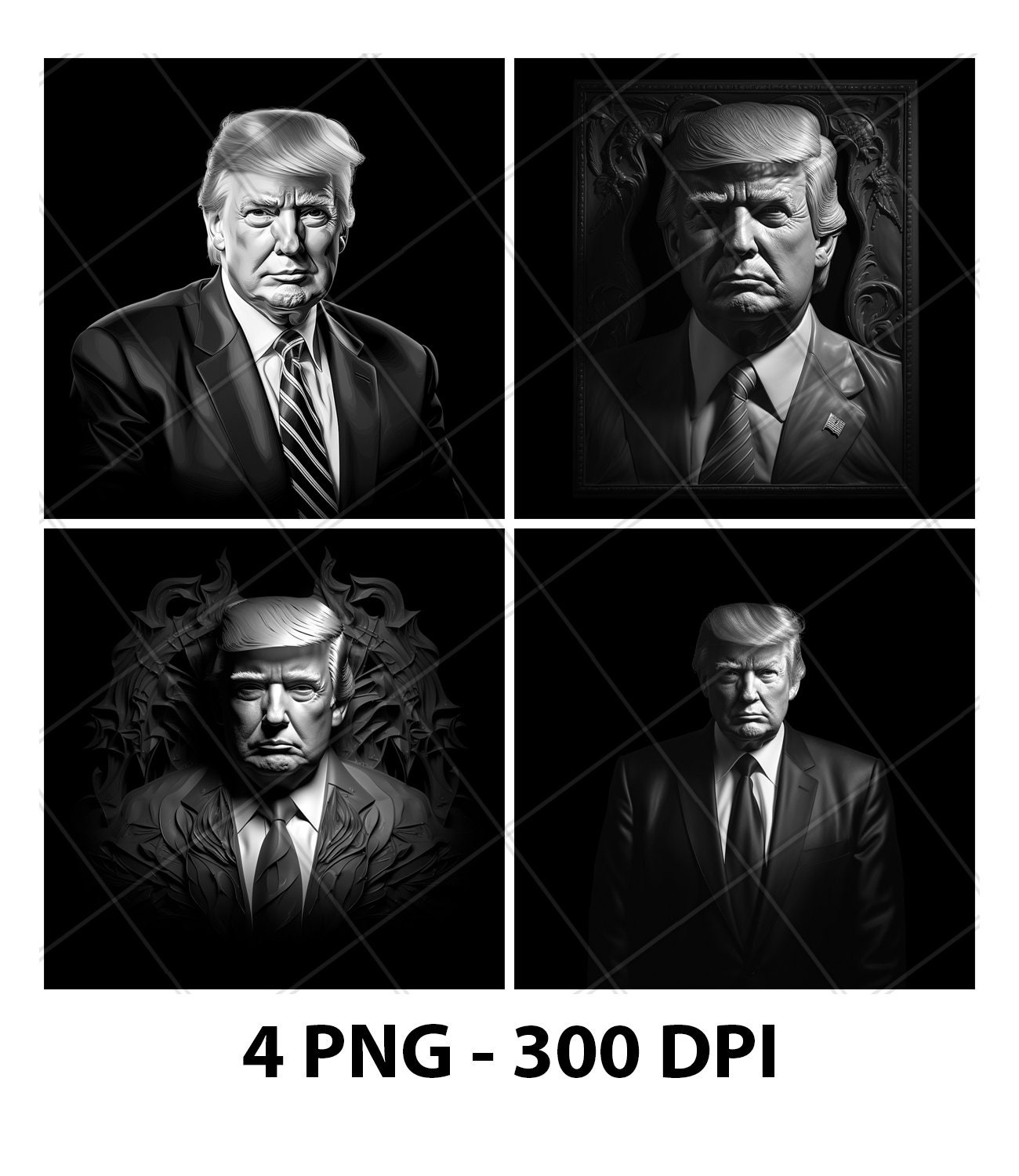 US President American Donald Trump Laser Engraving File Slate PNG ...