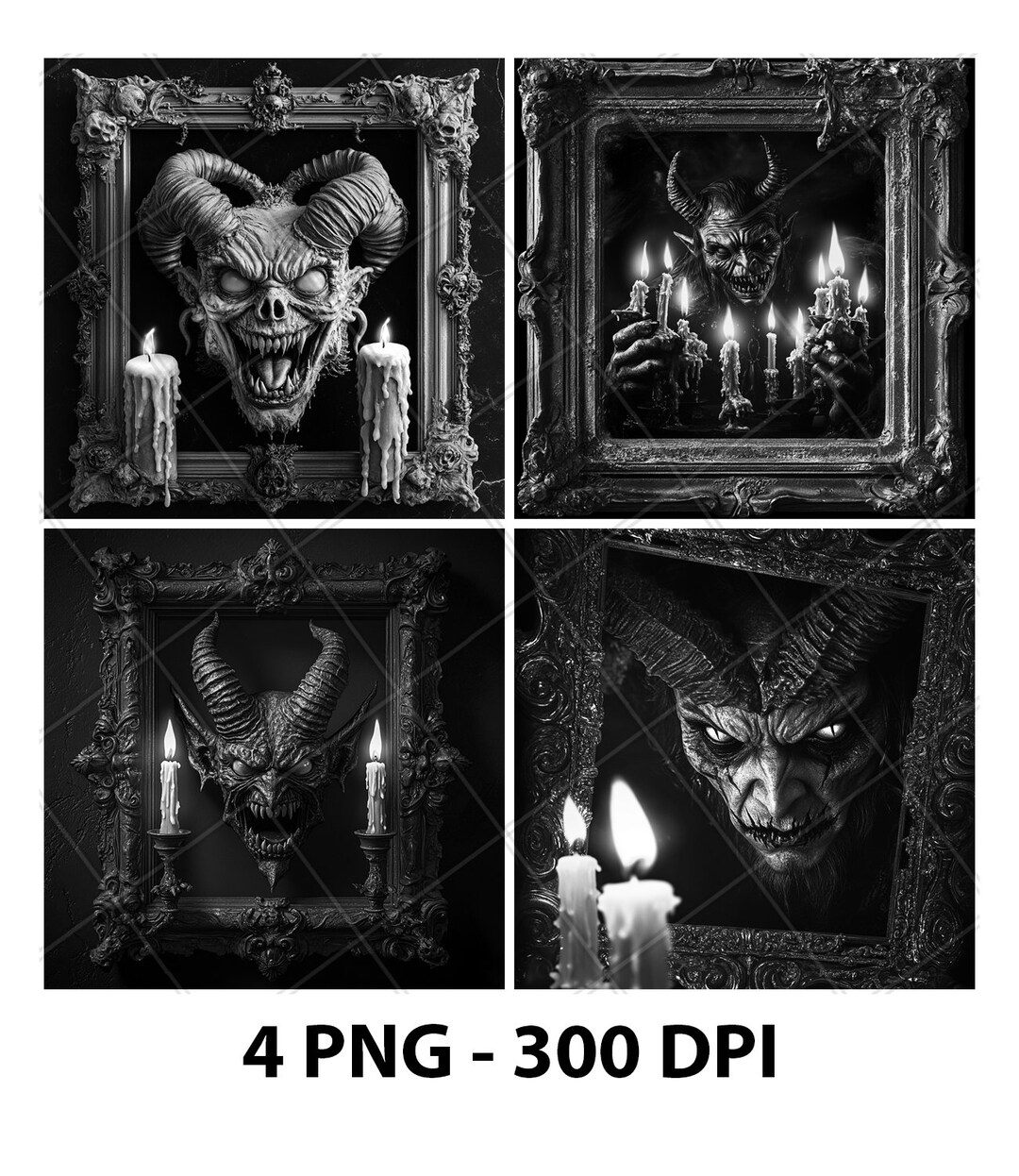 Scary Horned Devil Lucifer Satan Laser Engraving File Slate PNG Coaster ...