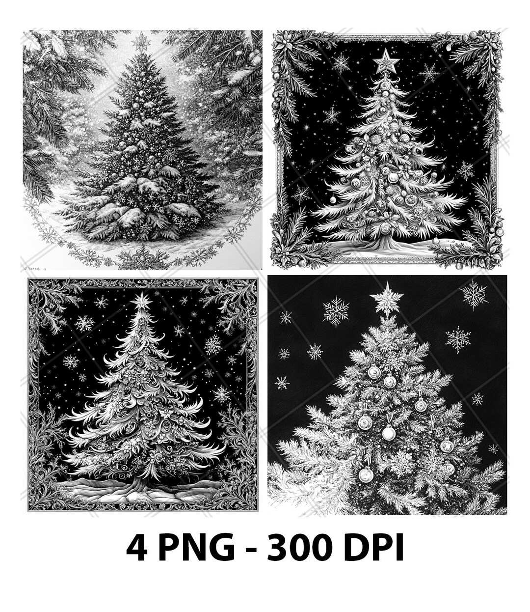 Christmas Winter Snow Pine Trees Laser Engraving File Slate PNG Coaster ...