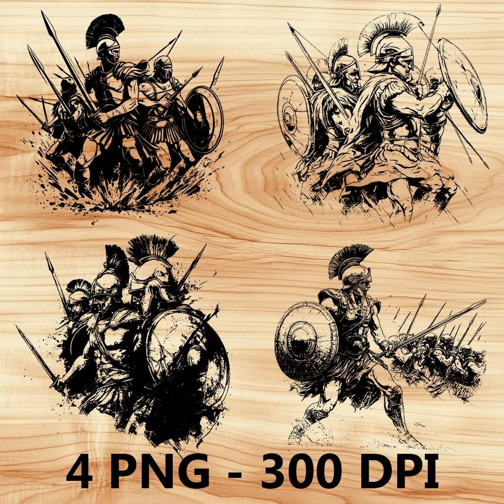 Romans Gladiators Spartans Army Laser File Wood Engraving PNG Kitchen ...