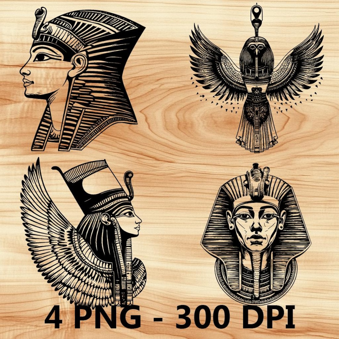 Pharaoh Ancient Egypt Head Design Laser File Wood Engraving PNG Kitchen ...