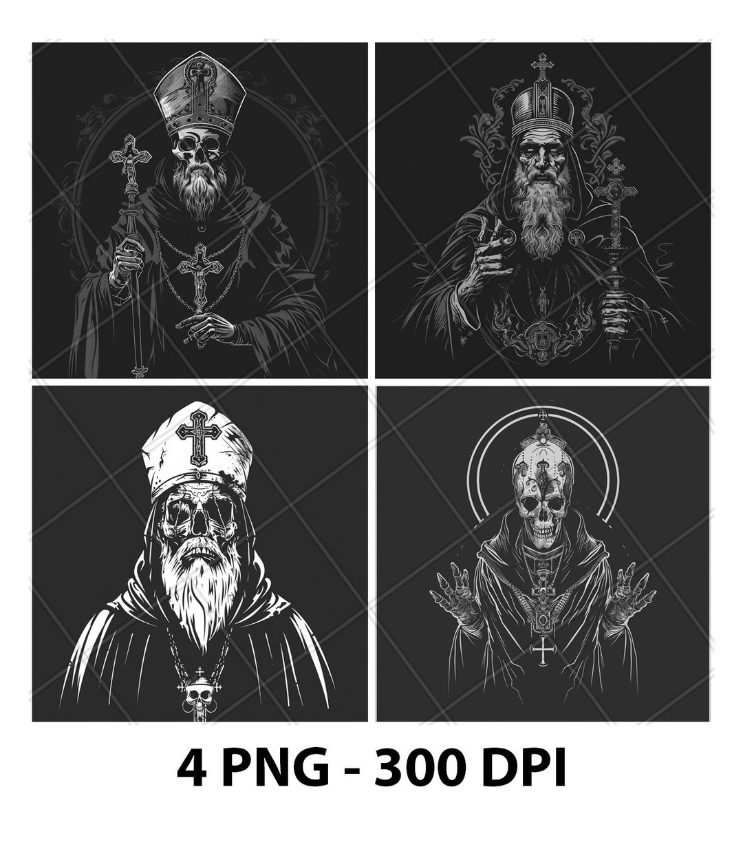 Dead Priest Rabbi Ghost Bone Slate Engraving File Laser Engraved PNG ...