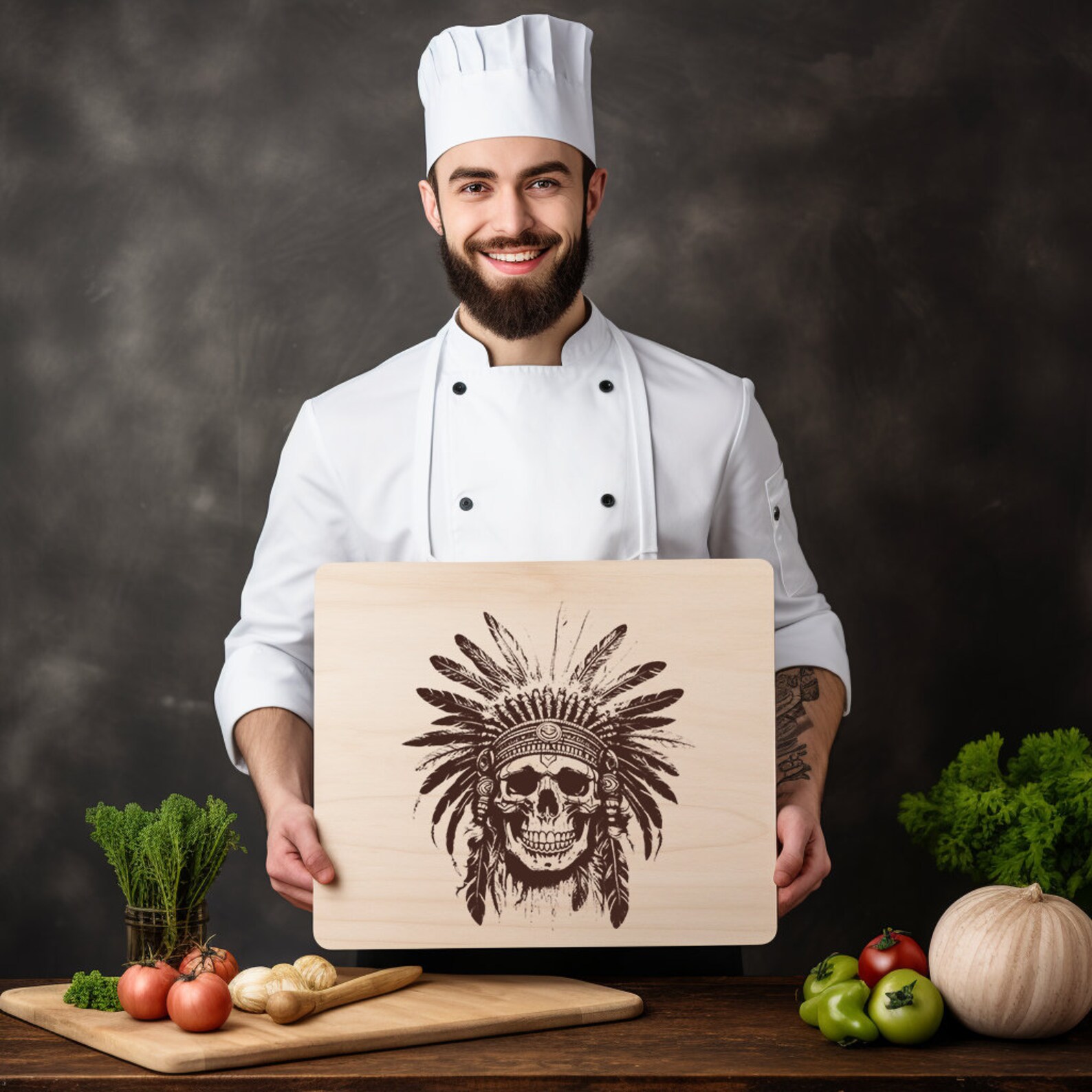 Skeleton Mexican Laser PNG File Engrave Wood Board Tray Charcuterie ...