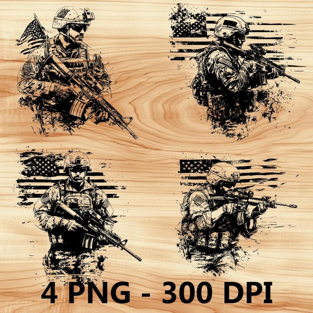Veteran Soldier US Army Sniper Laser File Wood Engraving PNG Kitchen ...