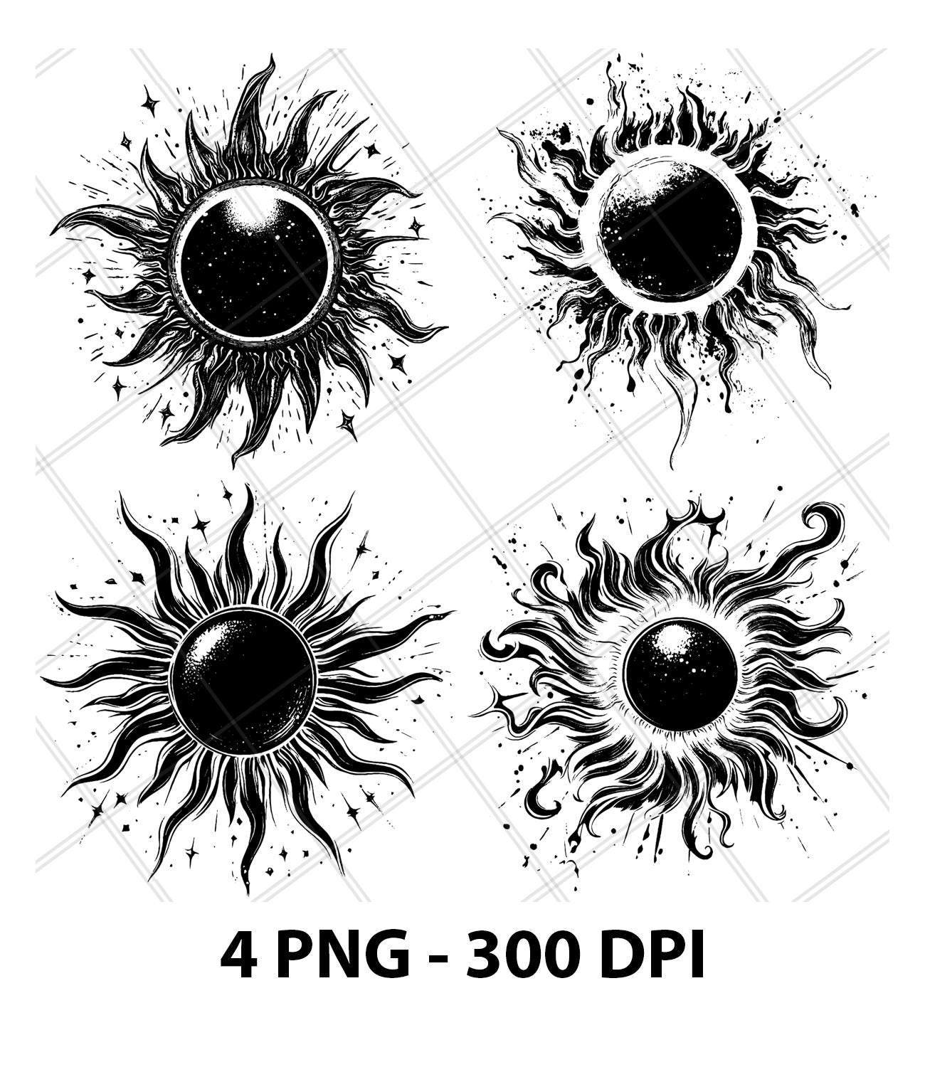 Ancient Sun Solar Flare Star Light Laser Engraving File Slate PNG ...
