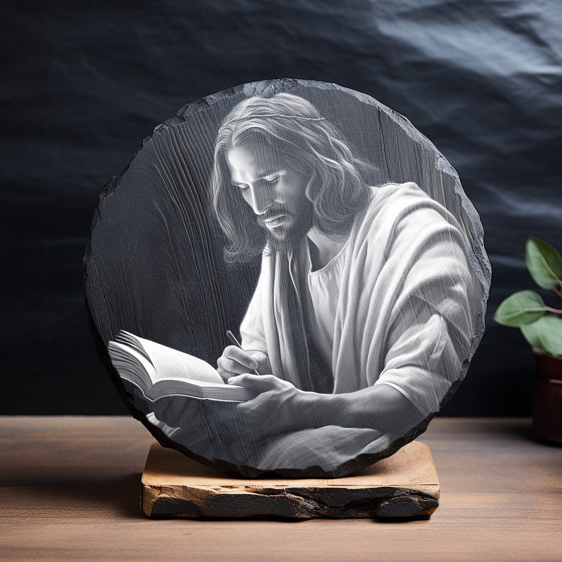 Jesus Christ Read Bible Lord God Catholic Laser Engraving File Slate ...