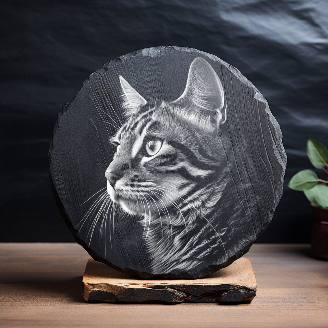 Bengal Cat Breed Kitten Kitty Pet Laser PNG File Slate Engrave Coaster ...