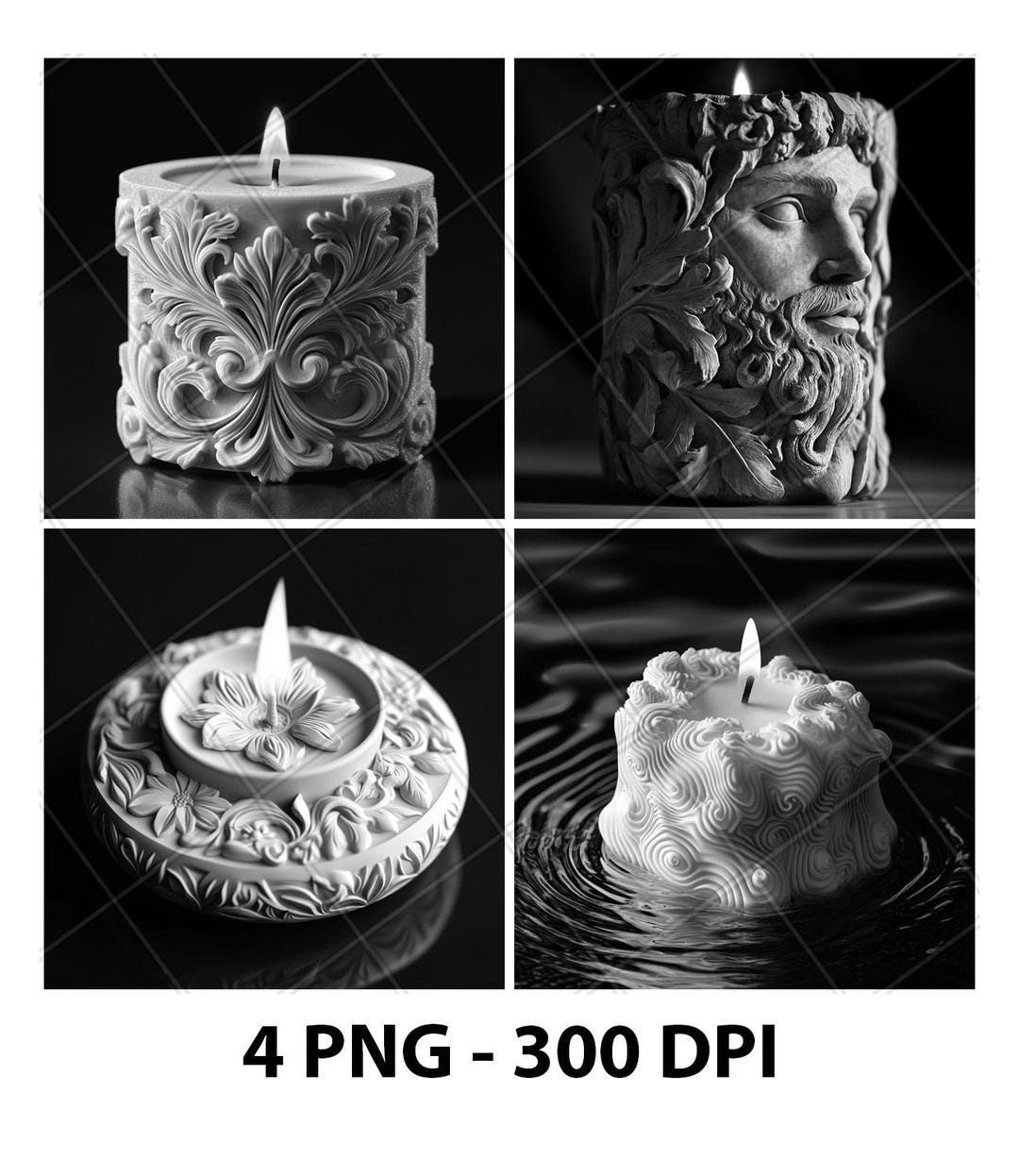 Scented Candle Torch Light Flame Slate Engraving File Wood Engrave PNG ...