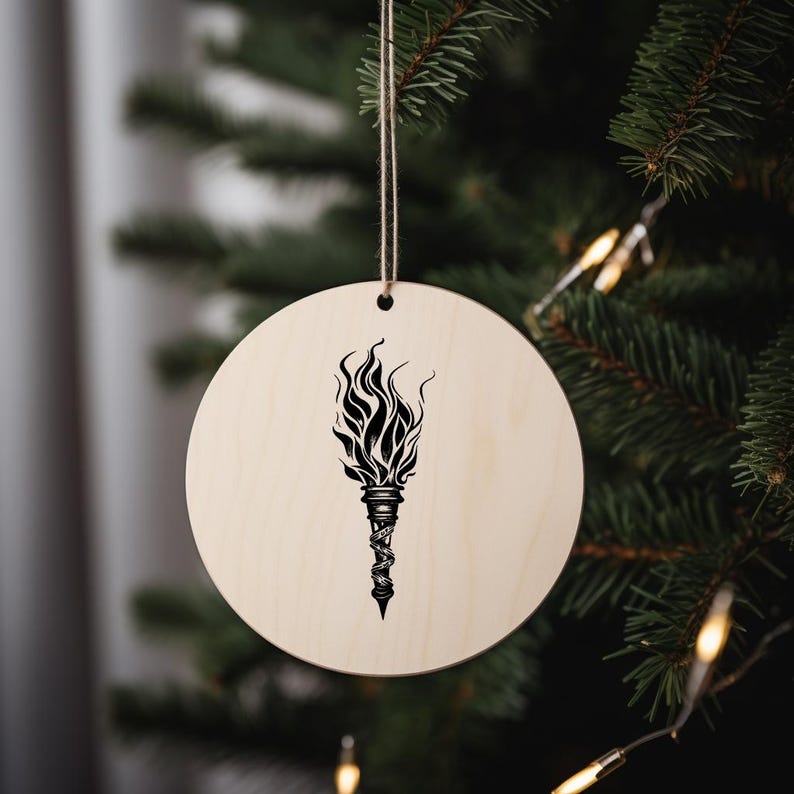 Ancient Torch Light Fire Flame Laser File Wood Engraving PNG Kitchen ...