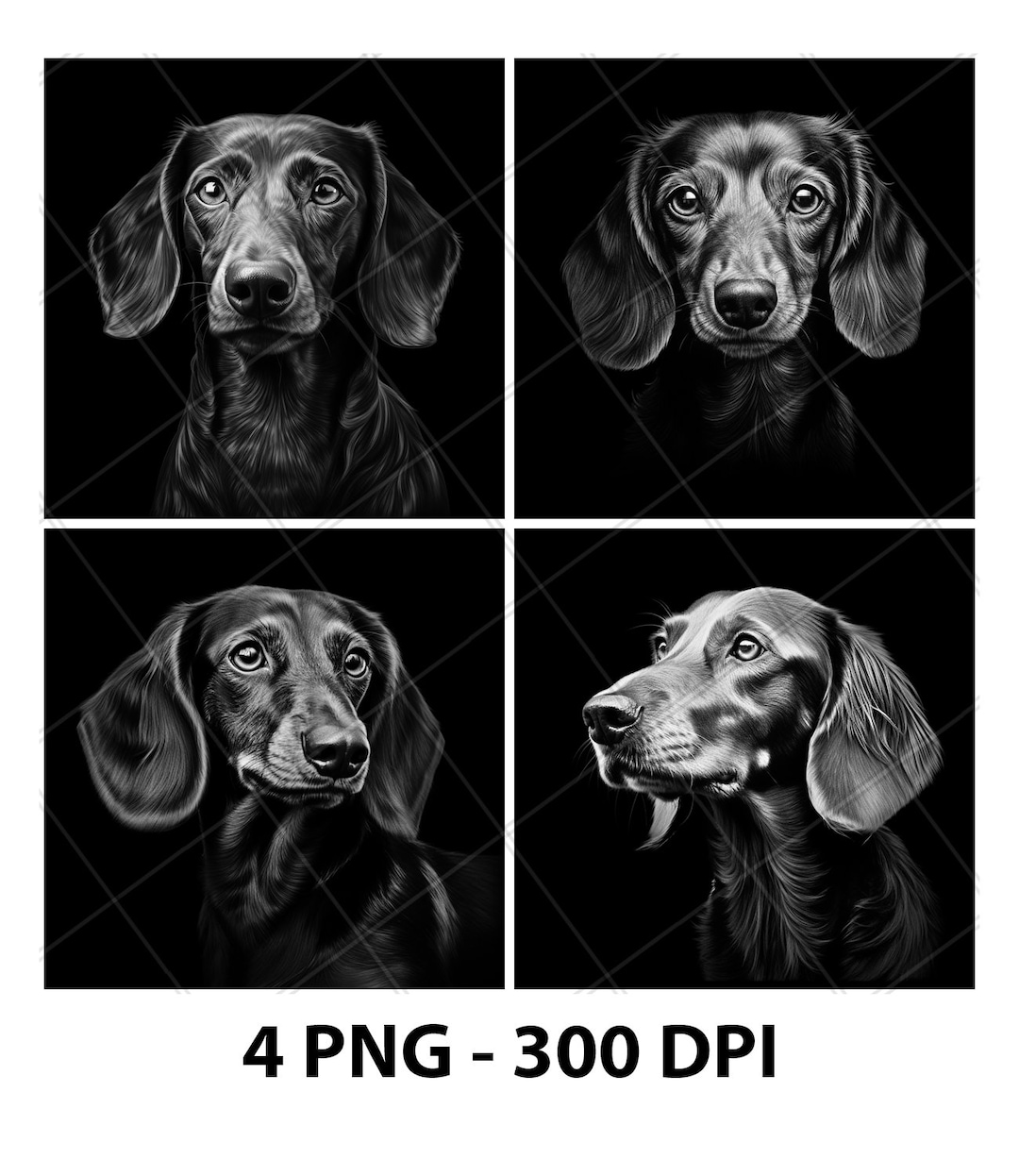 Dachshund Dog Cute Portrait 2D Slate Engraving File Laser Engraved PNG ...