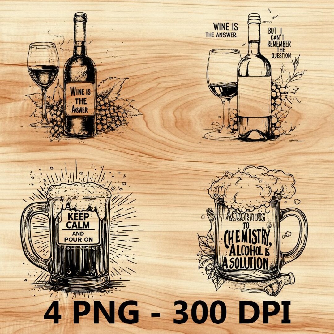 Alcohol Liquor Quotes Beer Mug Rum Laser Engraving File Slate PNG ...