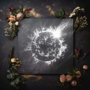 Sun Solar Flare Star Eclipse Giant Slate Engraving File Wood Engrave ...