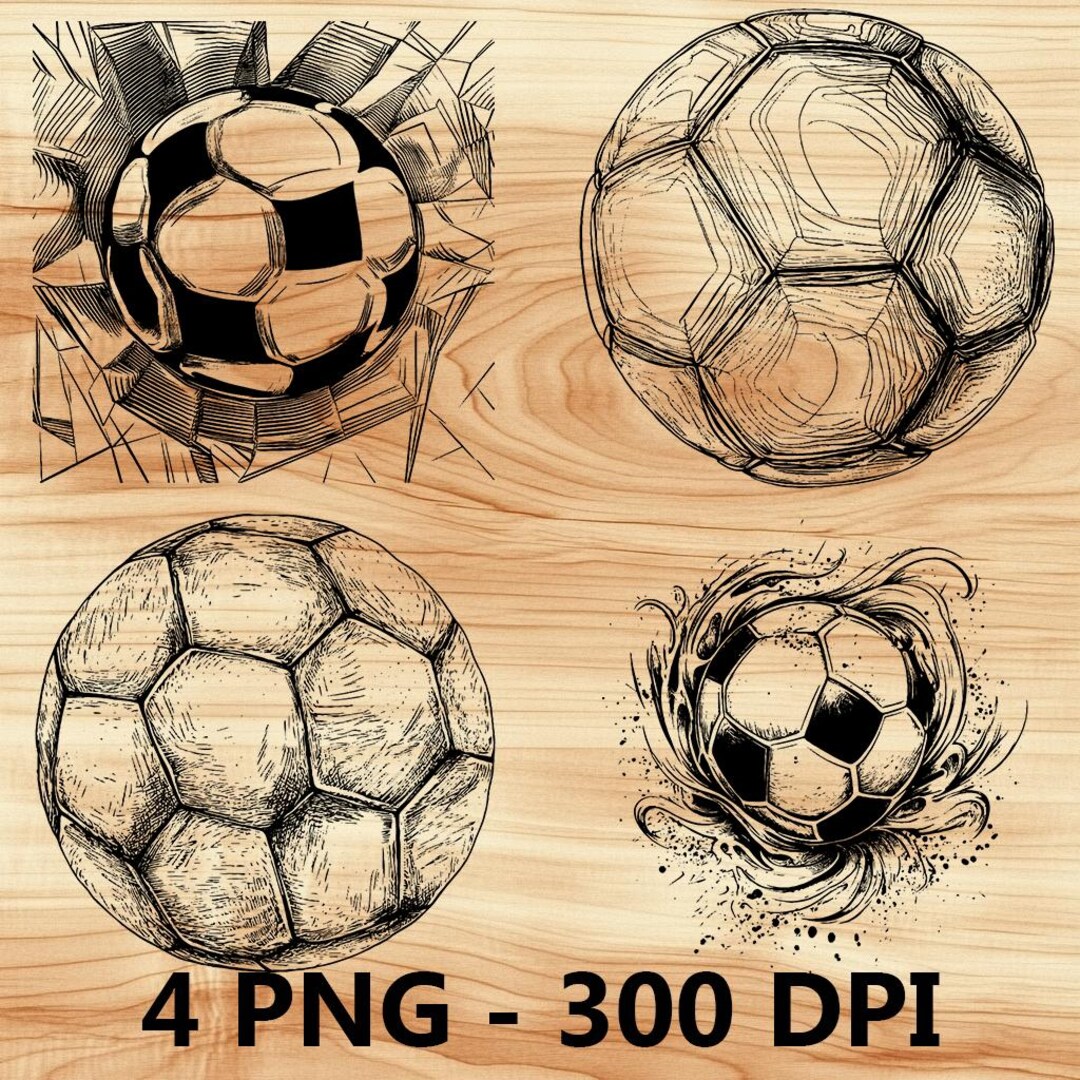 Soccer Football Ball Game Sport Laser File Wood Engraving PNG Kitchen ...