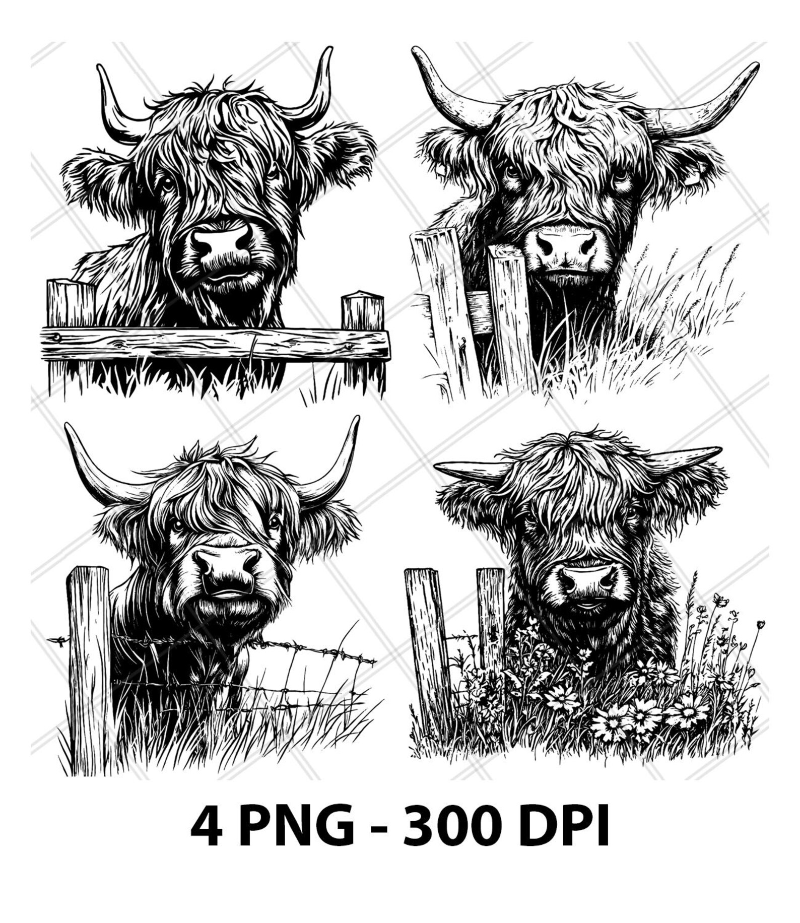 Highland Cow Angus Beef Farm Ranch Slate Engraving File Wood Engrave ...