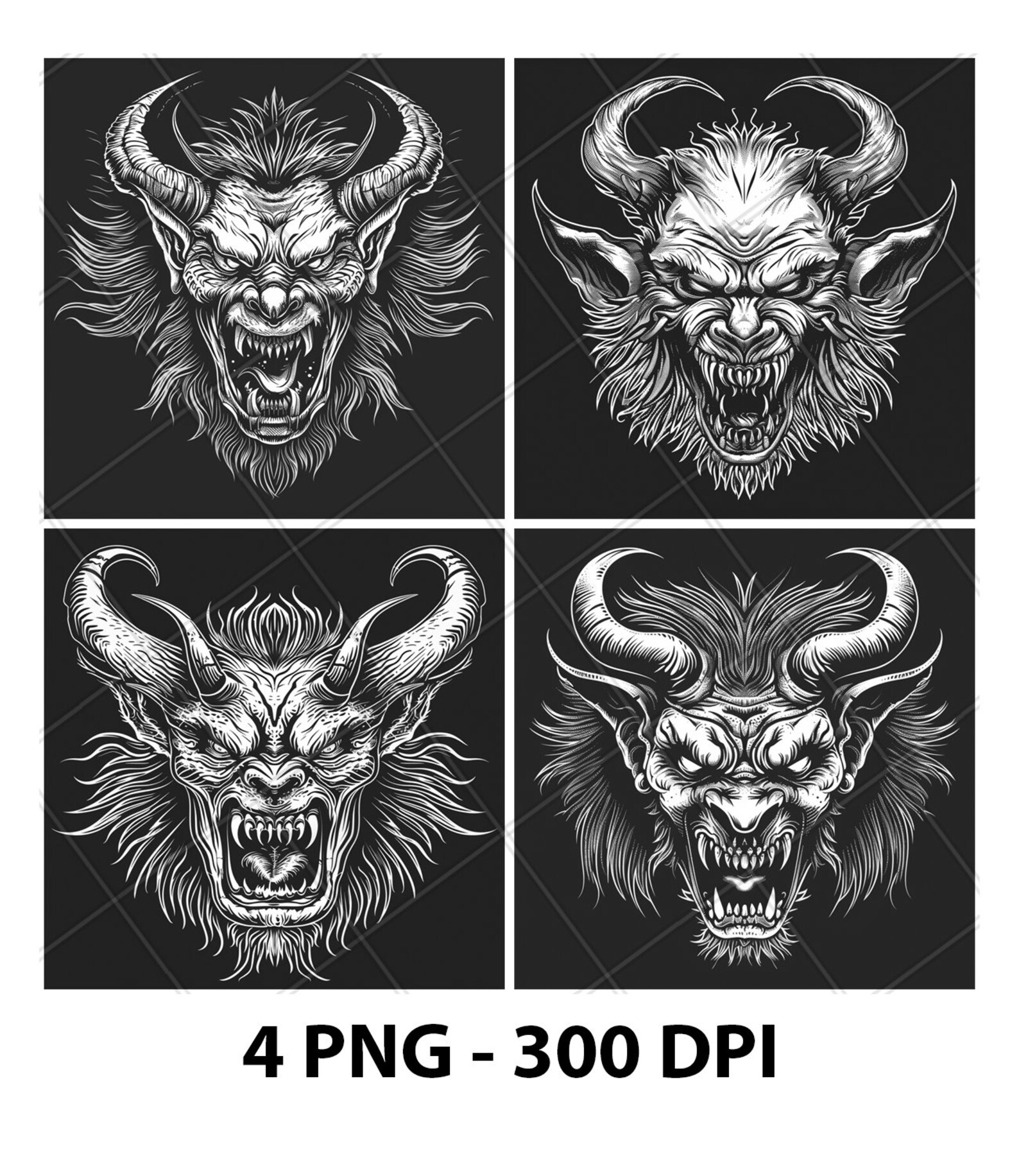 Demon Face Scary Halloween Devil Laser Engraving File Slate PNG Coaster ...