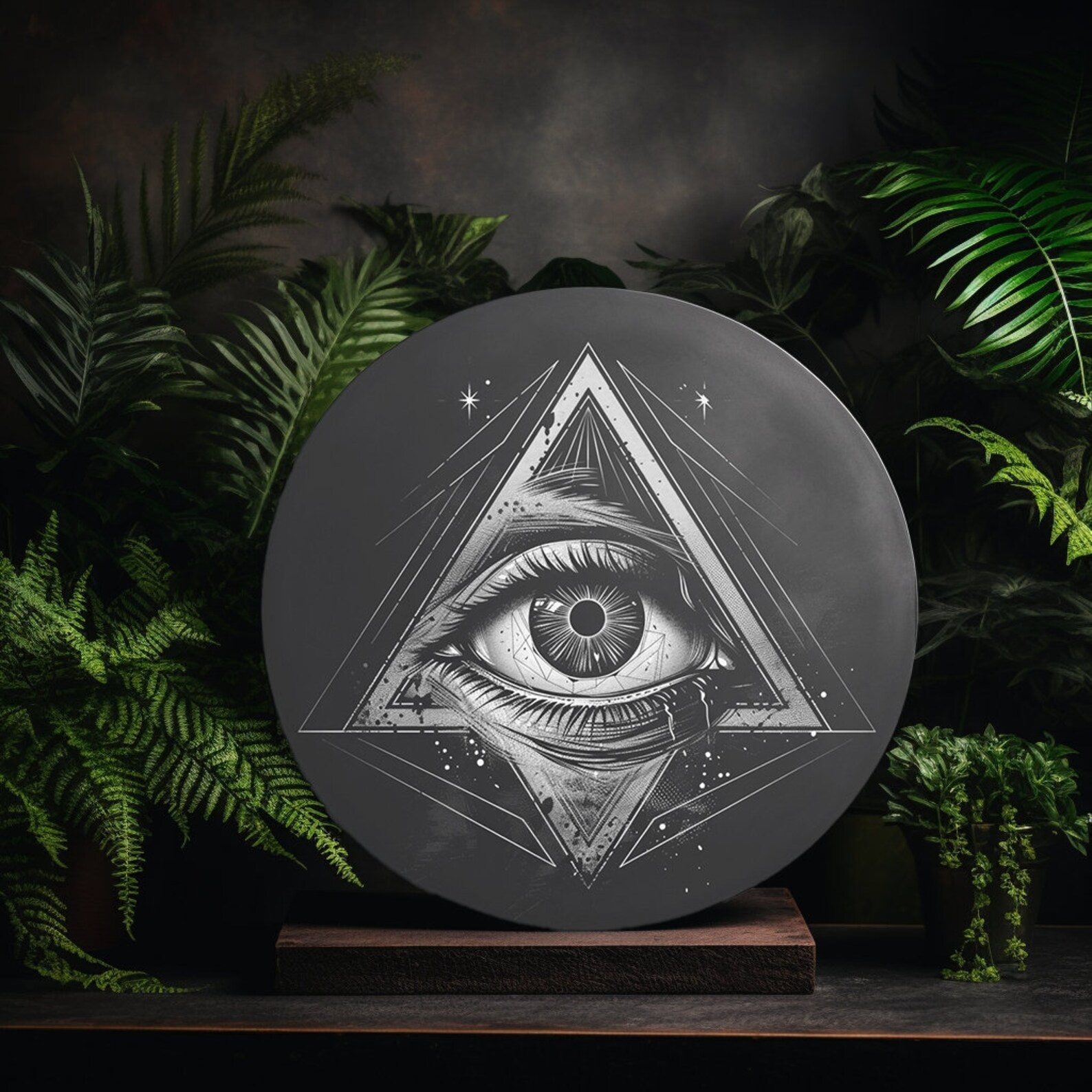 Illuminati Eye Triangle Symbol Slate Engraving File Laser Engraved PNG ...