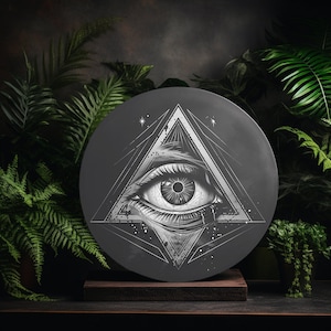 Illuminati Eye Triangle Symbol Slate Engraving File Laser Engraved PNG ...