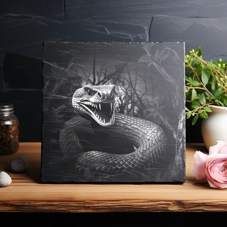Snake Serpent Viper Python Anaconda Laser Engraving File Slate PNG ...