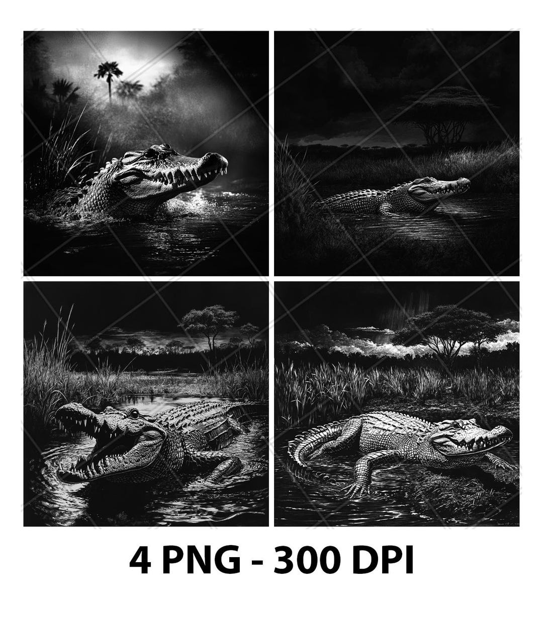 Crocodile Alligator Reptile River Laser Engraving File Slate PNG ...