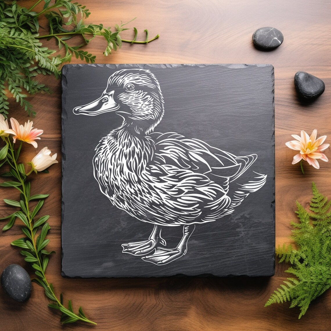 Goose Duck Geese Swan Bird Image Slate Engraving File Wood Engrave PNG ...