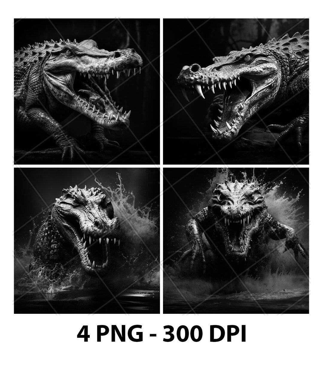 Alligator Crocodile Scary Reptile Laser Engraving File Slate PNG ...