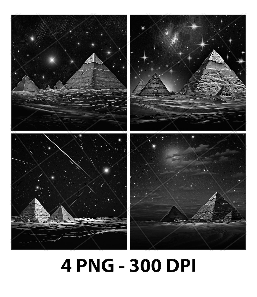 Pyramids Giza Egypt Ancient Pharaoh Laser Engraving File Slate PNG ...