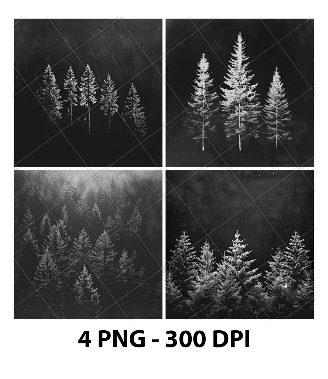 Pine Trees Forest Park Woods Slate Engraving File Laser Engraved PNG ...