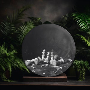 Chess Board Pieces Sports Game Laser Engraving File Slate PNG Coaster ...