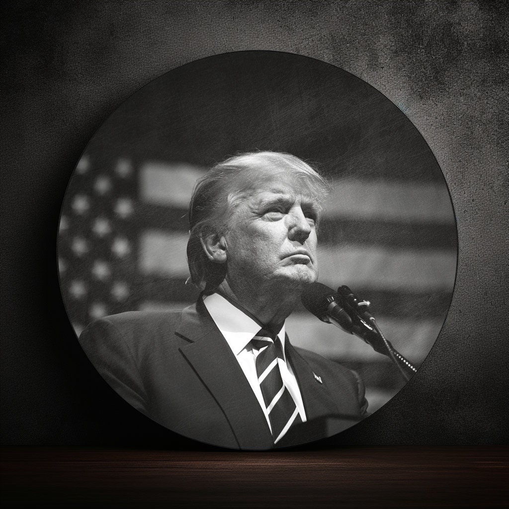 US President Podium Pose Donald Trump Laser Engraving File Slate PNG ...