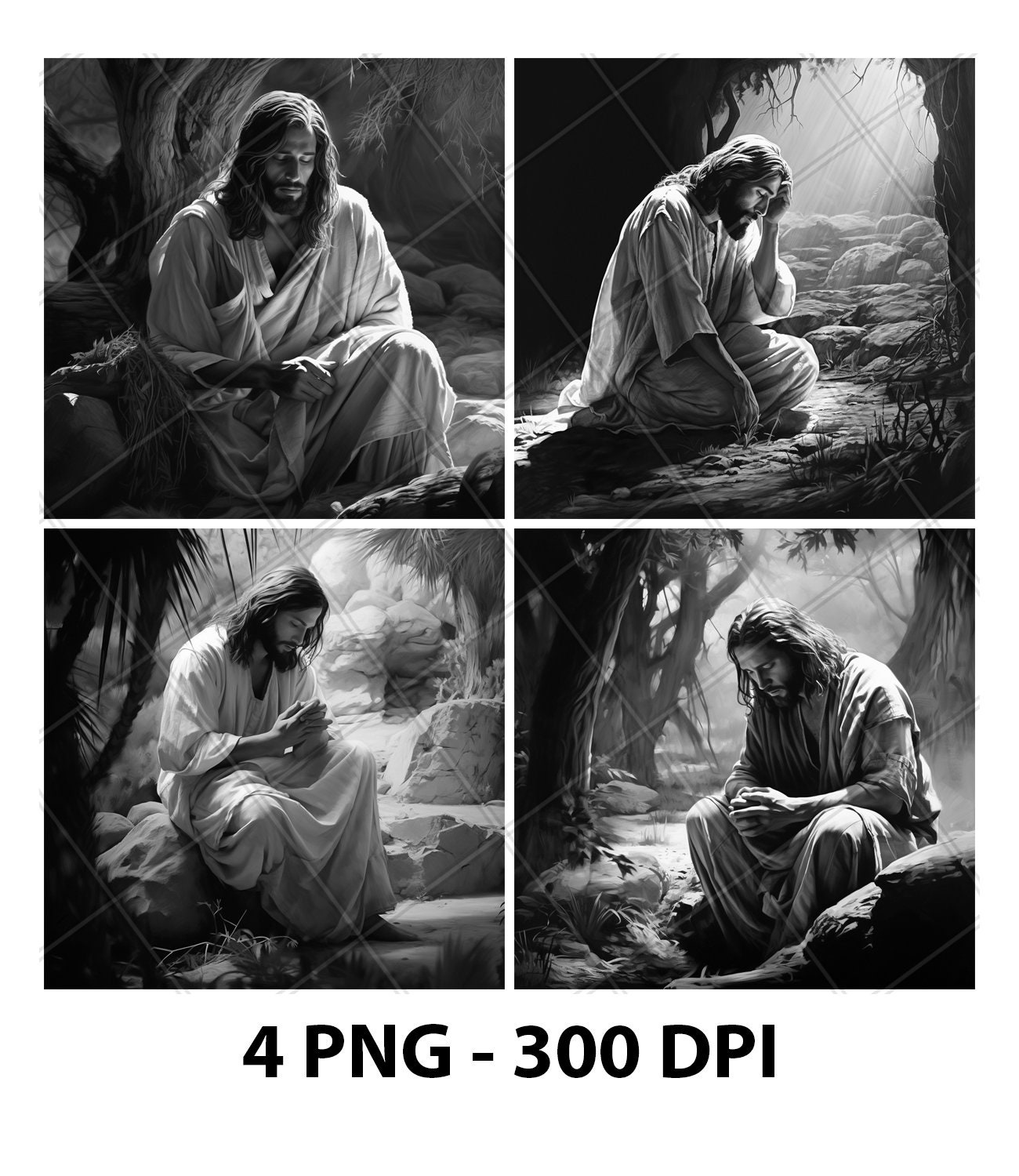 Jesus Christ Praying Lord God Catholic Laser Engraving File Slate PNG ...