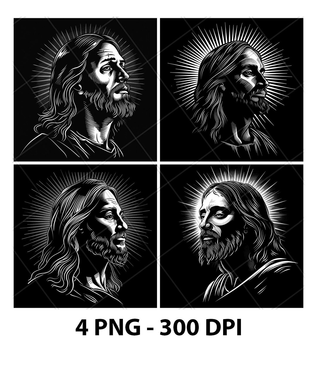 Jesus Christ Face Lord God Catholic Laser Engraving File Slate PNG ...