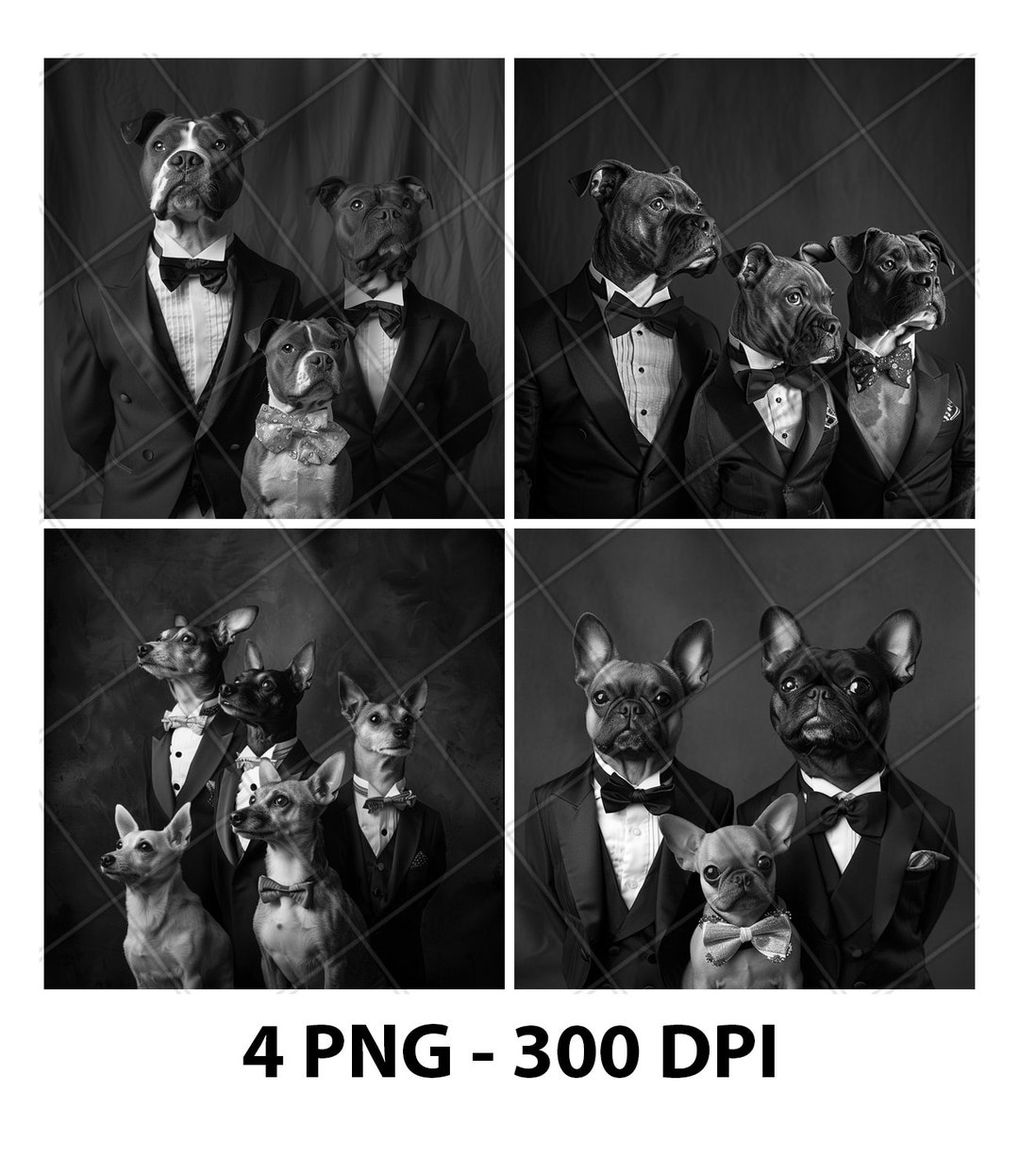 Tuxedo Dogs Puppy Formal Suits Laser PNG File Slate Engraving Coaster ...