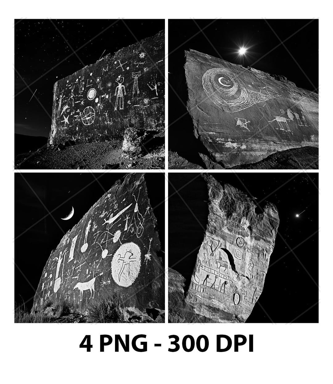 Petroglyphs Stone Art Forest Rock Carvings Laser Engraving File Slate ...