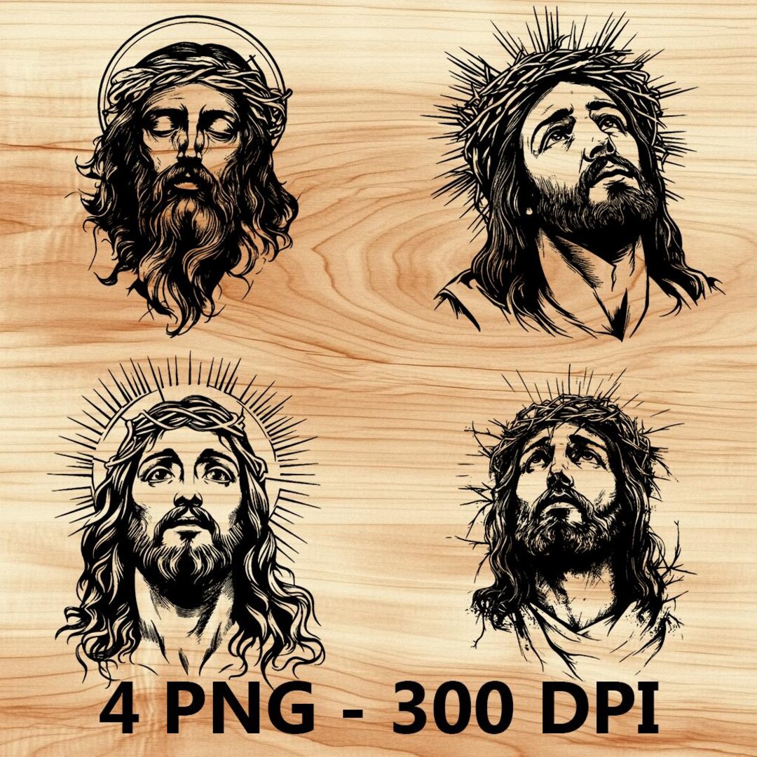 Jesus Christ Halo Crown of Thorns Laser File Wood Engraving PNG Kitchen ...