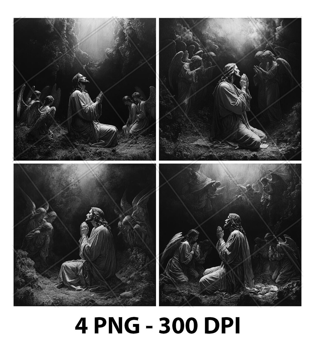 Agony Garden Jesus Pray Kneel Holy Week Slate Engraving File Wood ...
