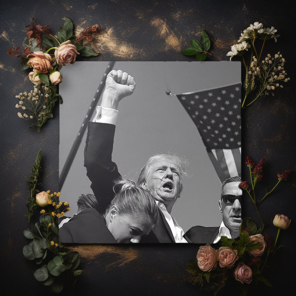 US President Shooting Donald Trump Laser Engraving File Slate PNG ...