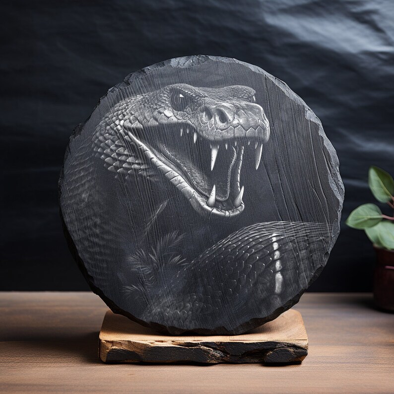 Snake Serpent Viper Python Anaconda Laser Engraving File Slate PNG ...