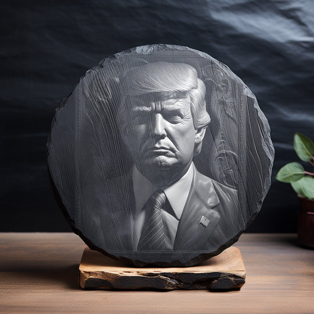 US President American Donald Trump Laser Engraving File Slate PNG ...