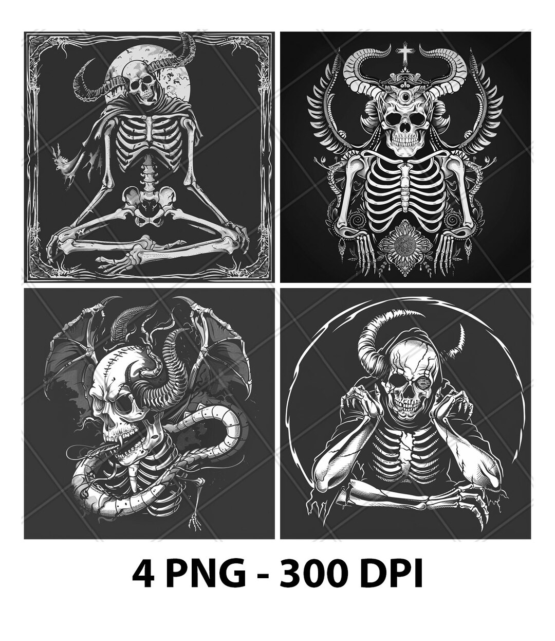Scary Skeleton Grotesque Bones Laser Engraving File Slate PNG Coaster ...