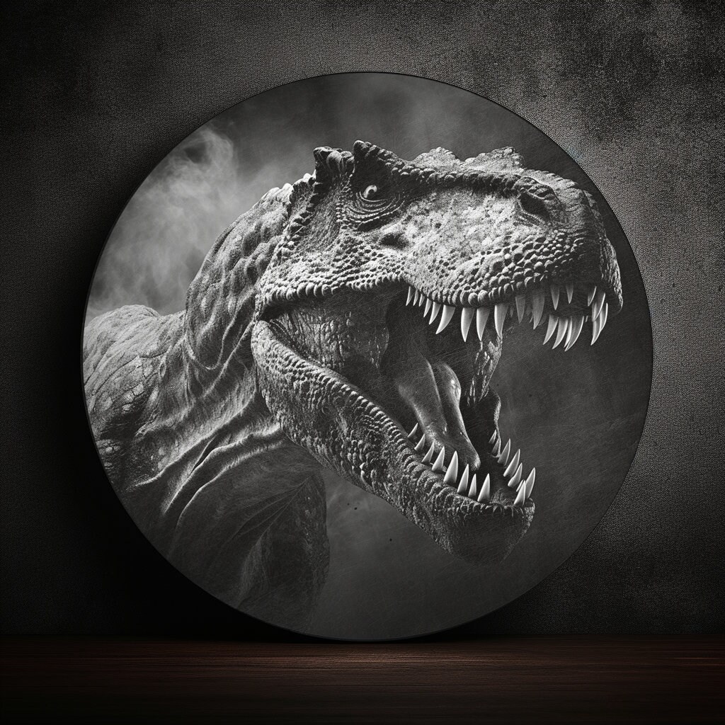 Raptor T Rex Dinosaur Fight Jurassic Laser Engraving File Slate PNG ...