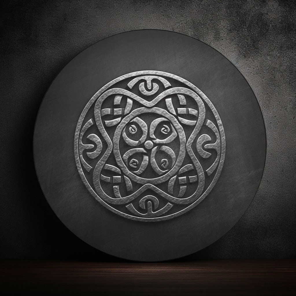 Gothic Celtic Circle Pattern Laser PNG File Slate Engraving Coaster ...