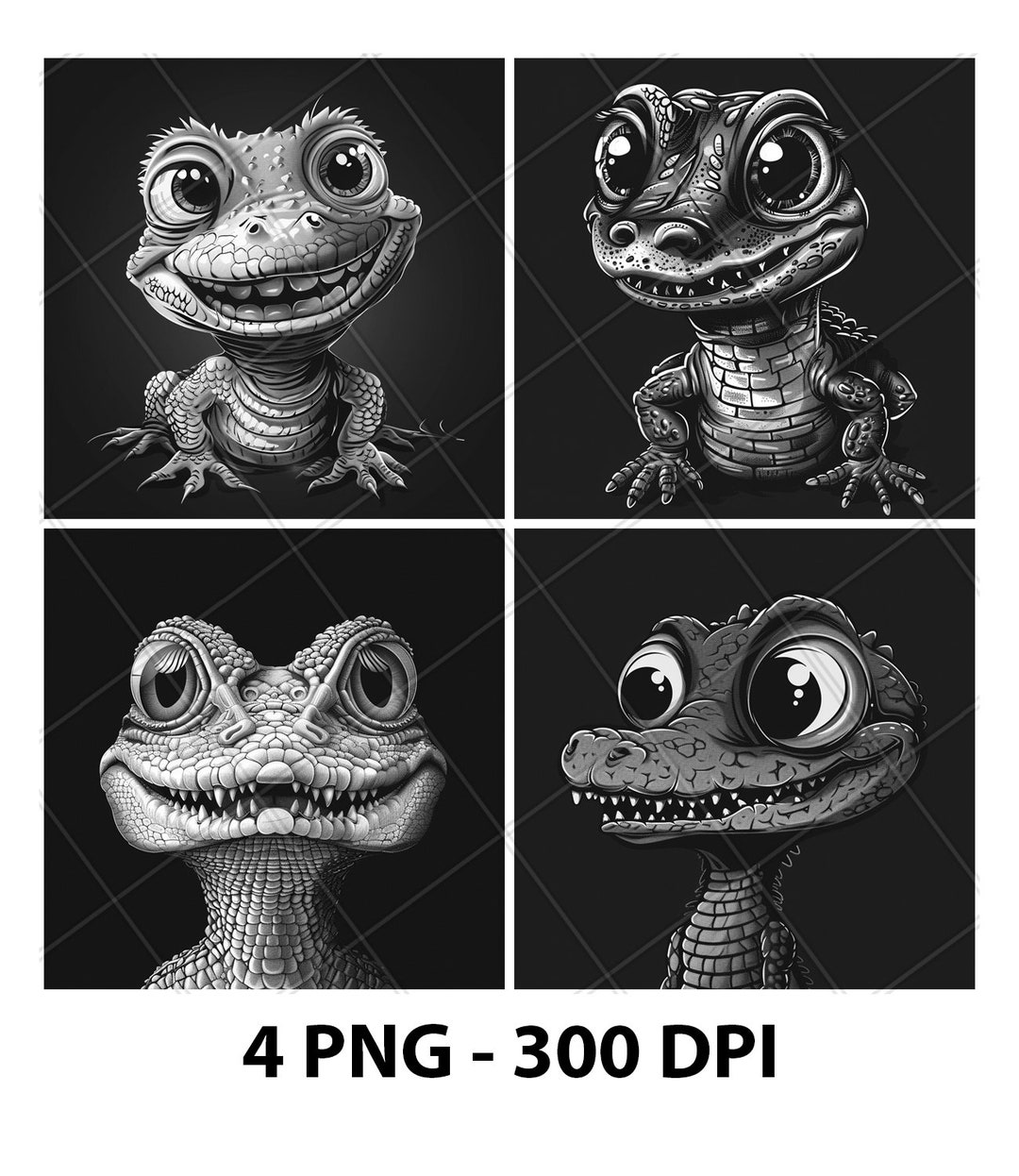 Baby Crocodile Alligator Young Cartoon Laser Engraving File Slate PNG ...